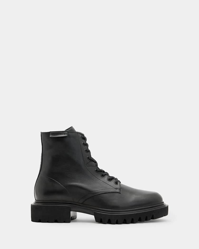 Vaughan Chunky Leather Boots Black | ALLSAINTS US